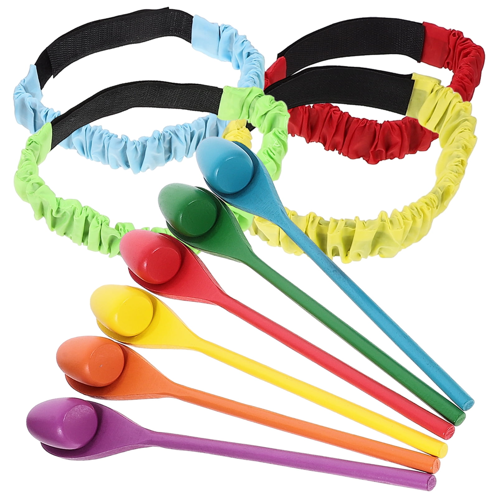 OGITUDE 1 Set of Egg Spoon Race Game Wooden Egg Balance Toy Sensory ...