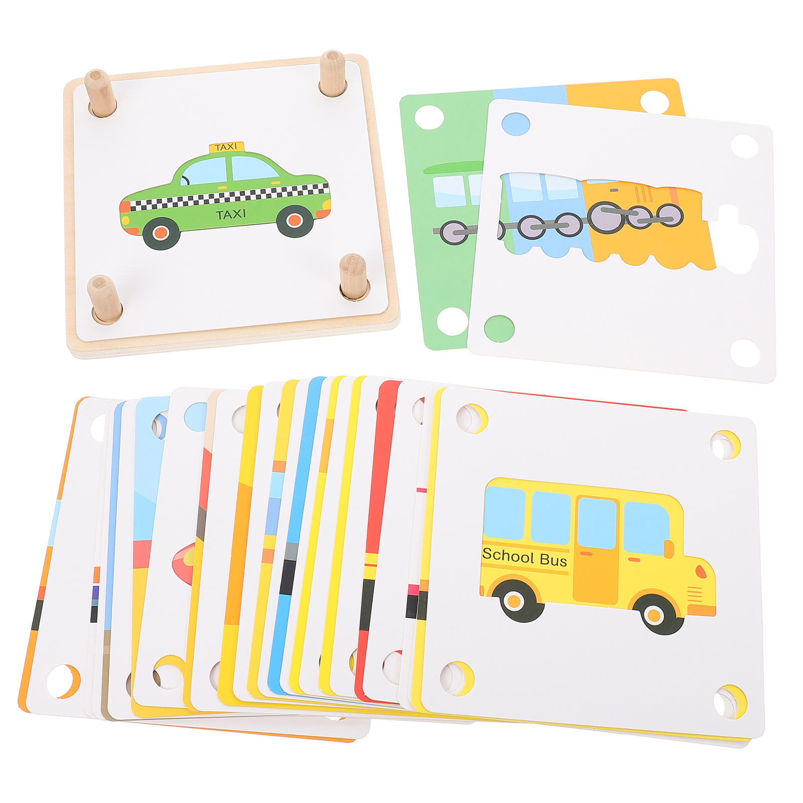 OGITUDE 1 Set of Transportation Themed Puzzle Toys Car Shadow Matching ...