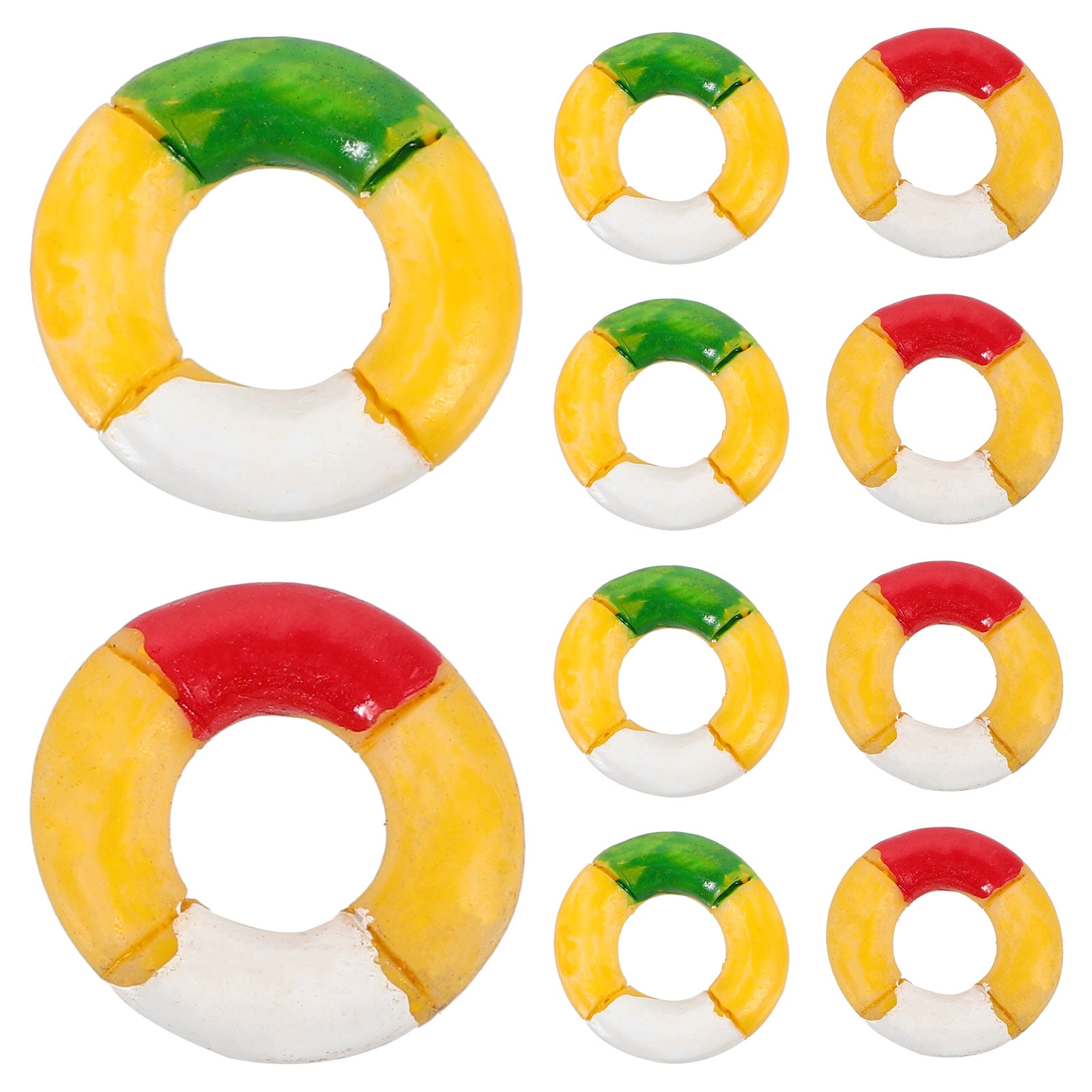 OGITUDE 10Pcs Mini Swim Rings Props Mini House Swimming Ring Photo ...