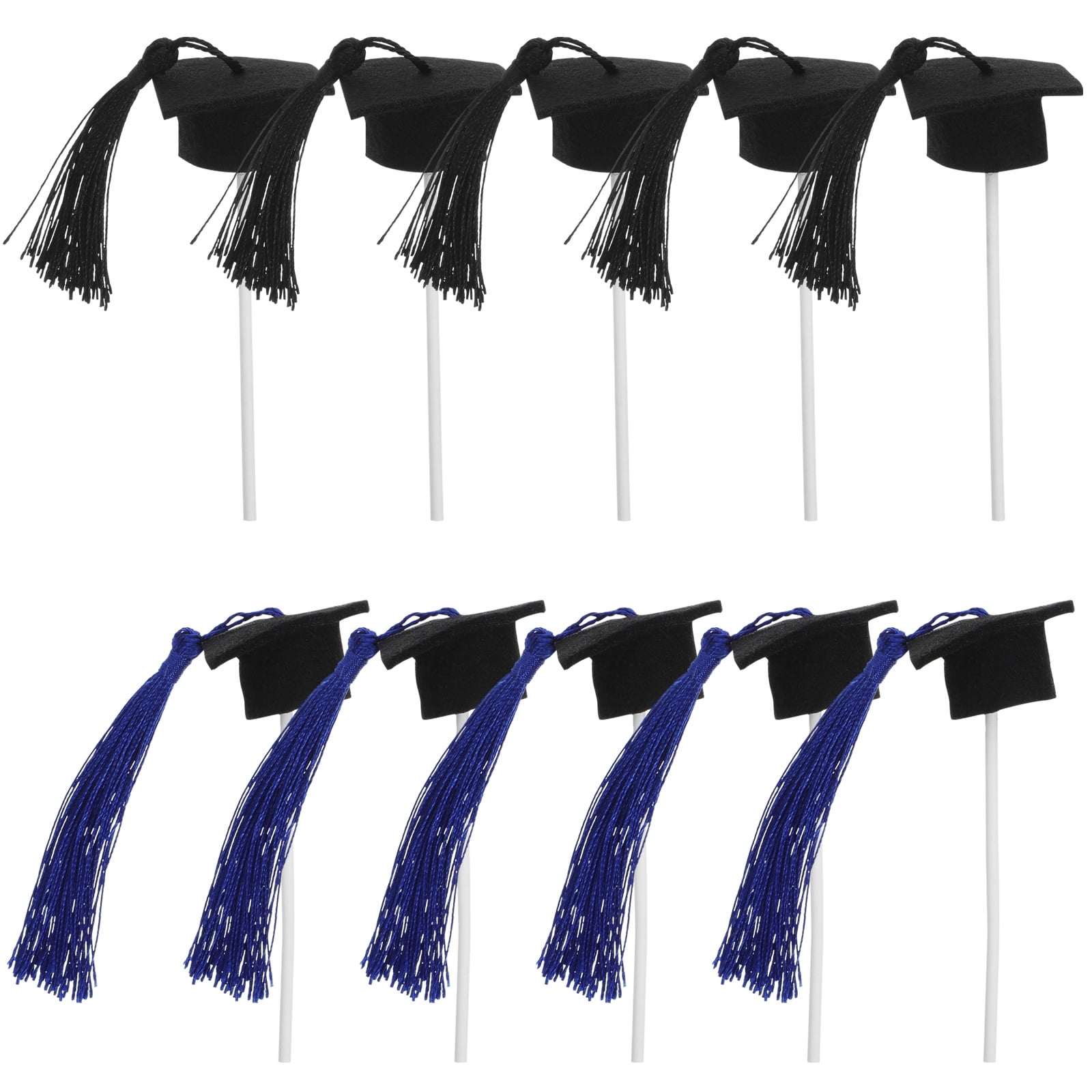 OGITUDE 10pcs Graduation Cap Cupcake Topper Cake Pick Cakes Topper Grad ...