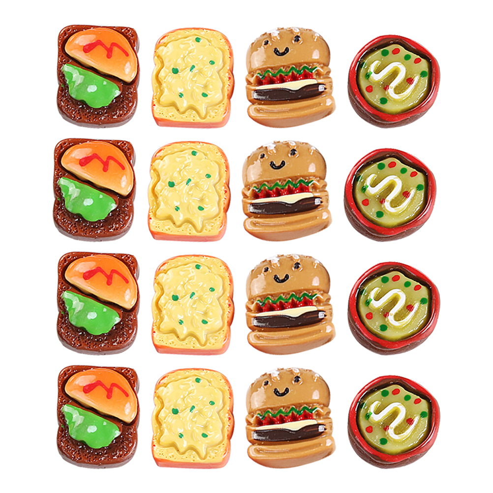 OGITUDE 18pcs Artificial Food Model Realistic Faux Bread Pizza Model ...