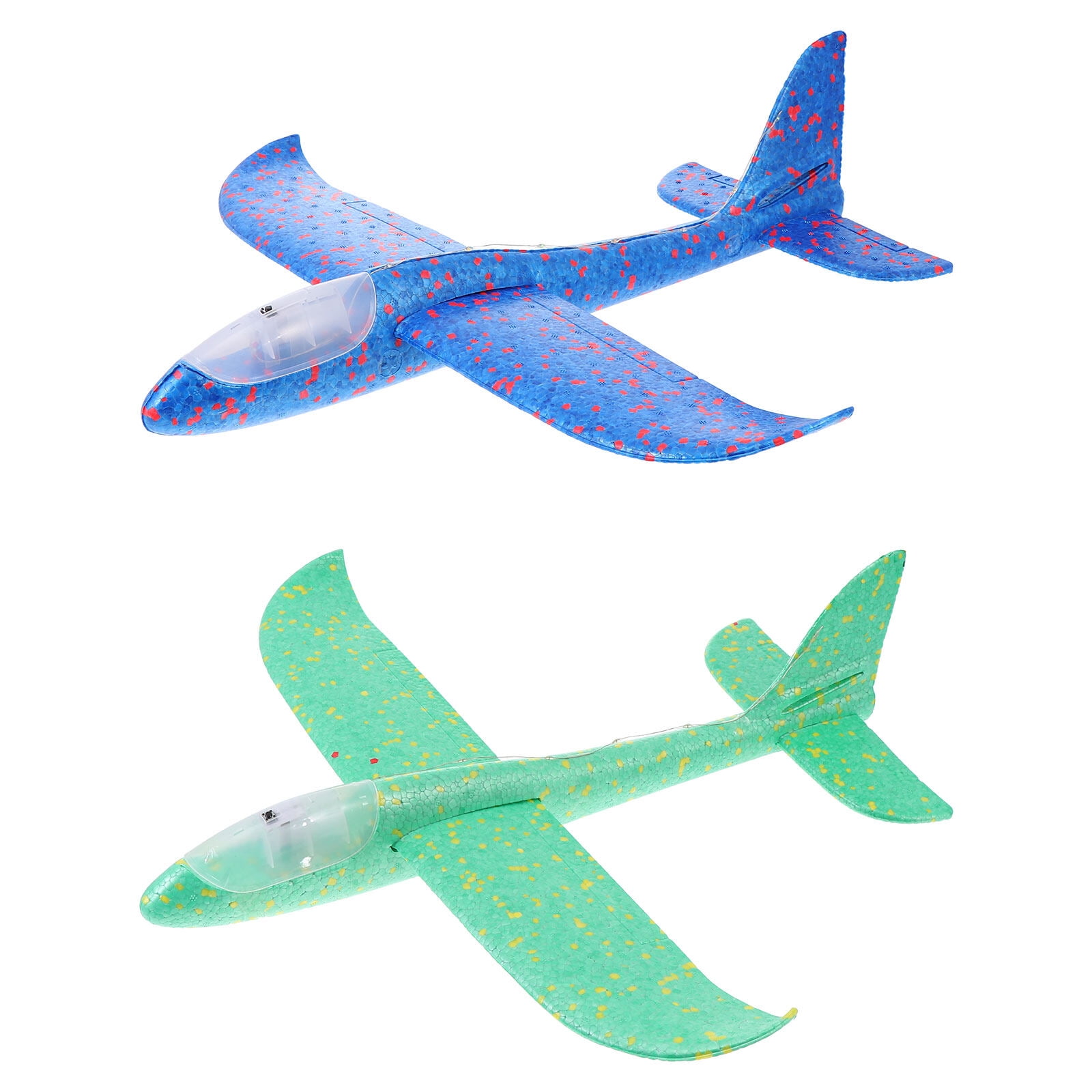 OGITUDE 2Pcs Glowing Airplane Models Manual Throwing Whirl Flying ...