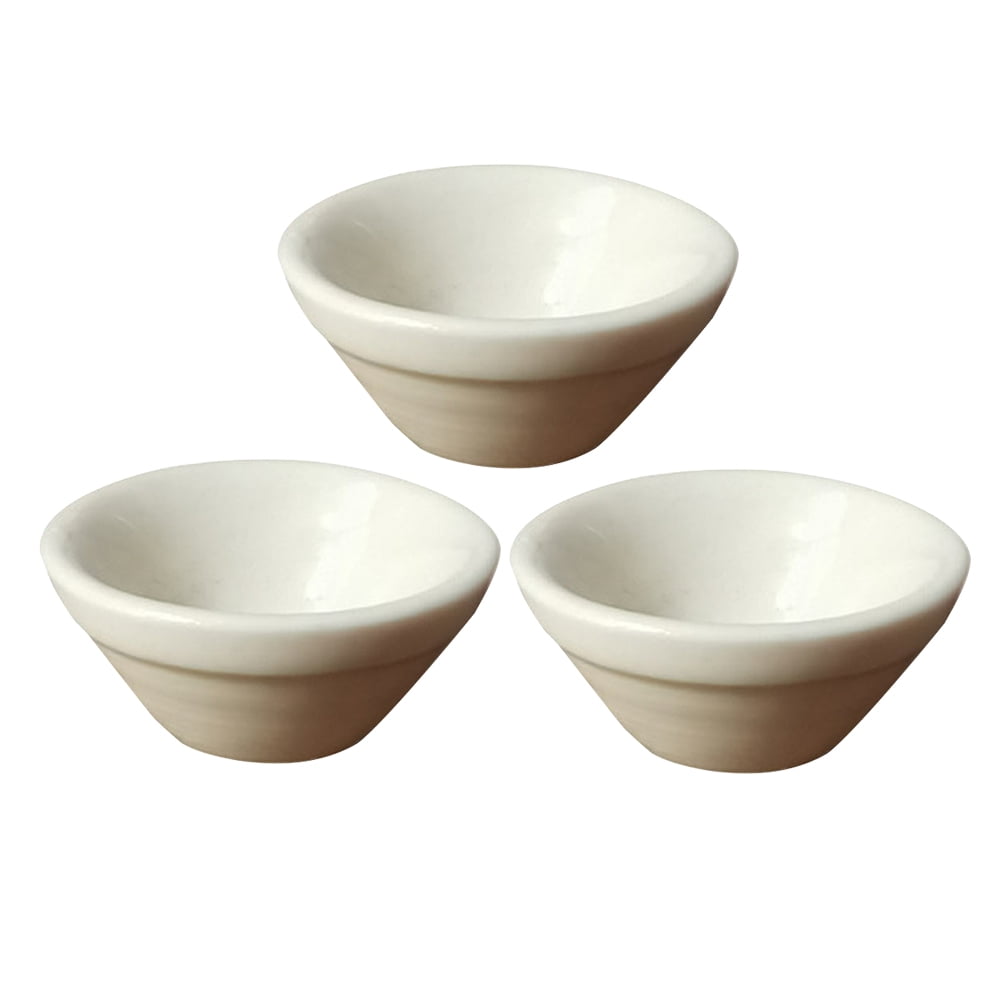 OGITUDE 3 Pcs Kids Ceramic Bowl Model Toys Pretend Cooking Toys ...