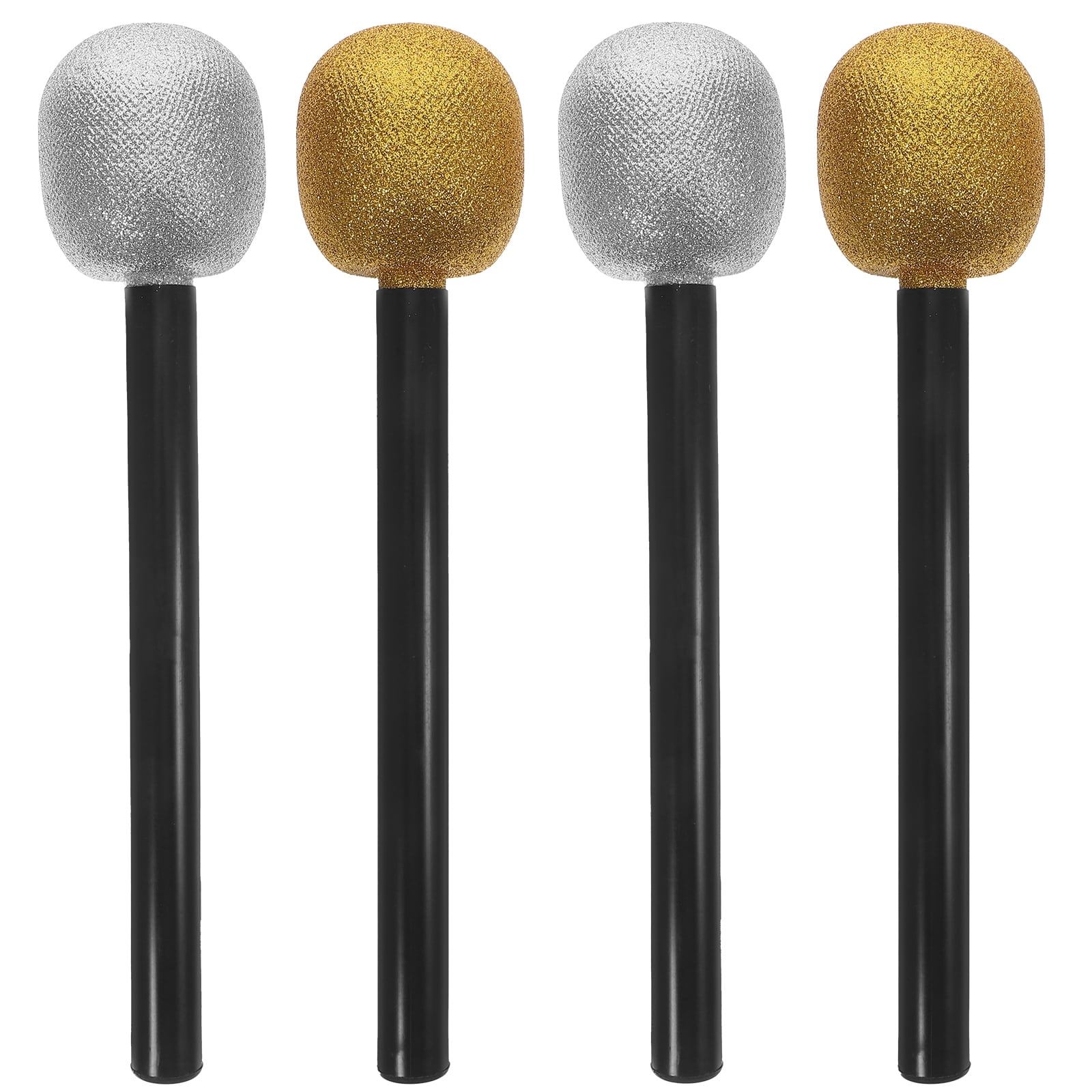 OGITUDE 4Pcs Fake Microphone Models Simulated Microphone Toys Glitter ...