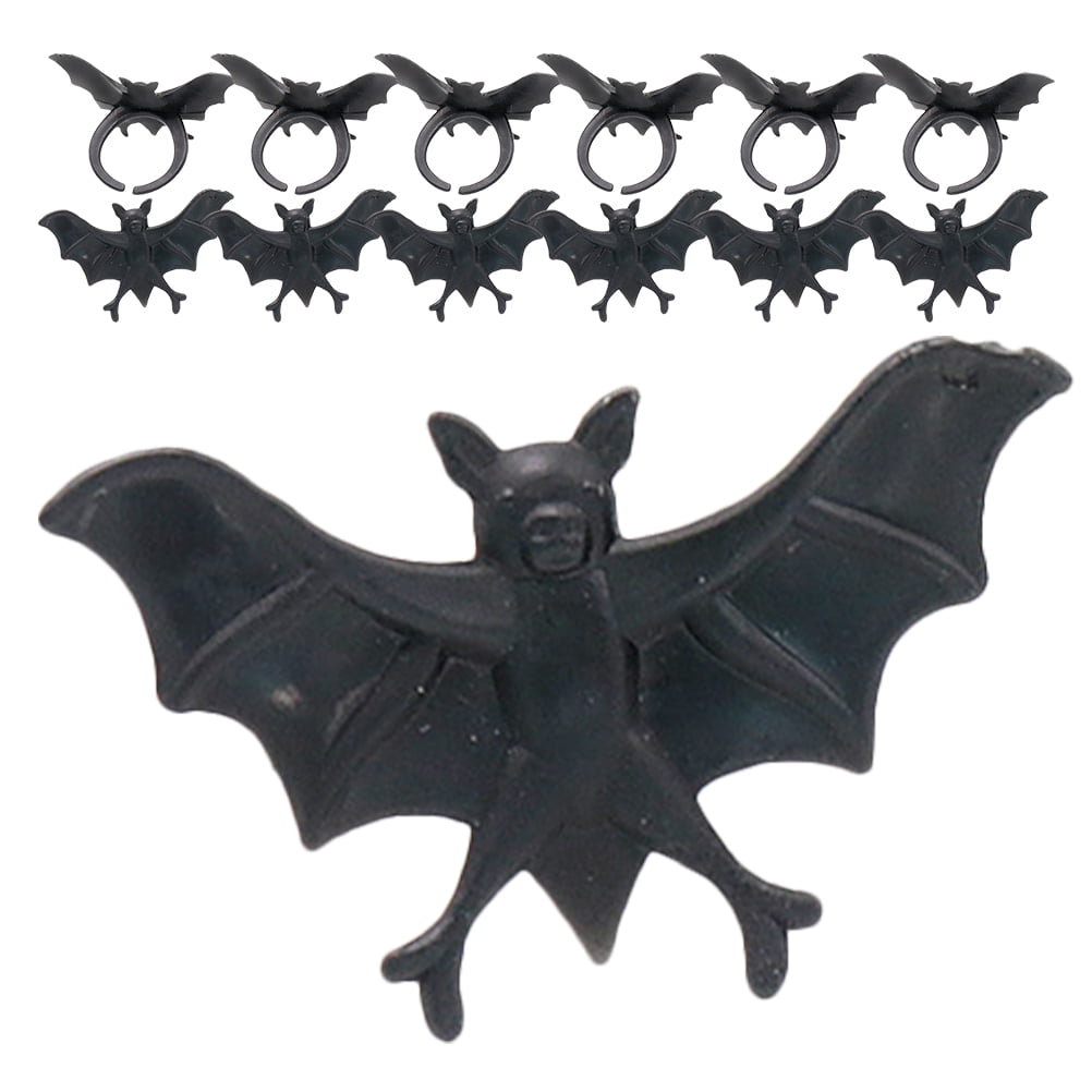 OGITUDE 50pcs Halloween Bat Finger Ring Decoration Kids Halloween Party ...