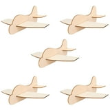 OGITUDE 5pcs Diy Assembled Airplane Unpainted Airplane Wood Unfinished ...