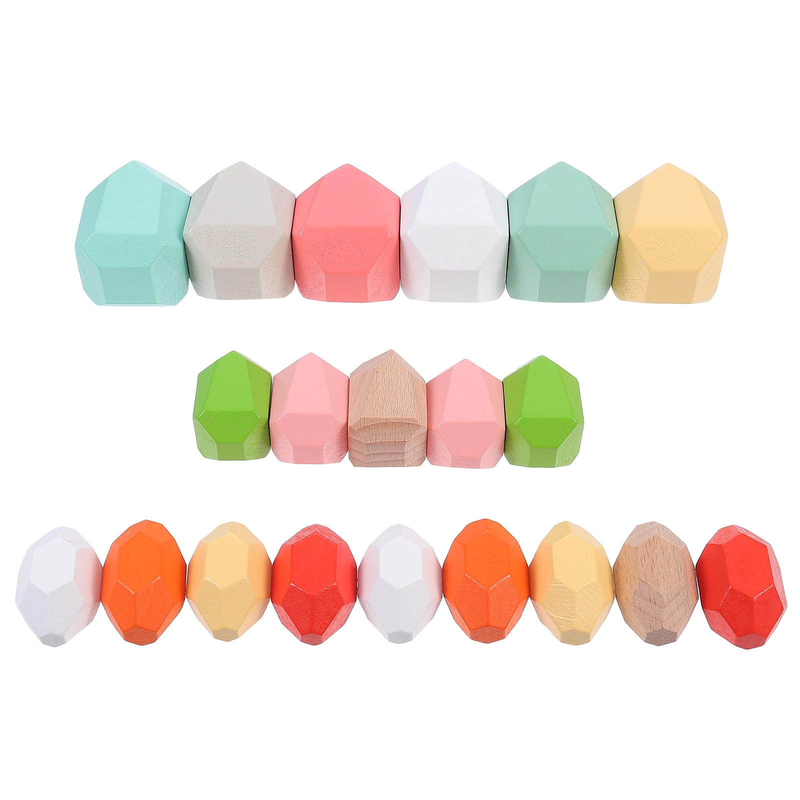 RENACLIPY Color Recognition Toys Wood Various Shapes Kids Learning ...