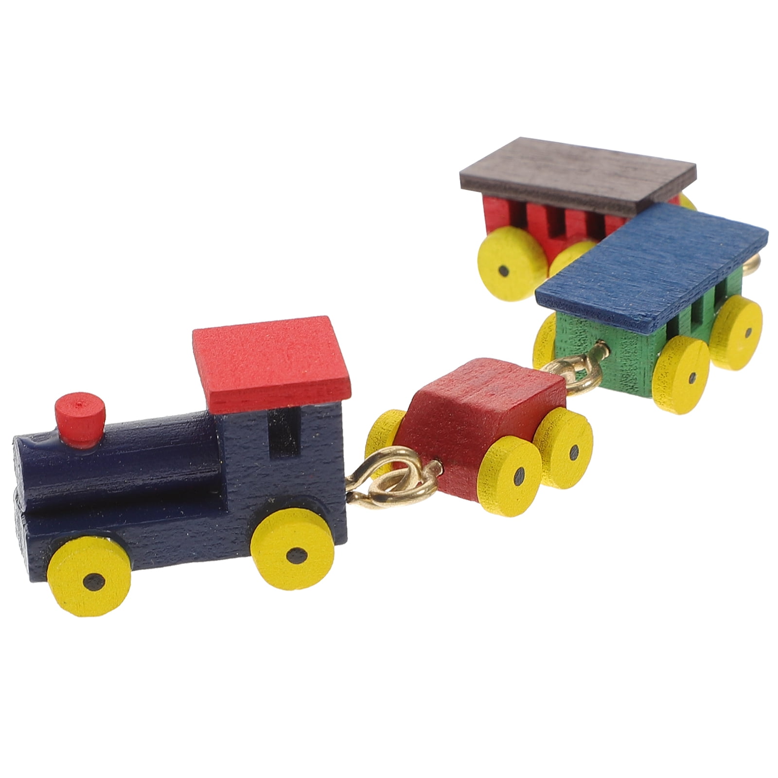 OGITUDE Dolls House Miniature Train Model Mini House Accessory Wooden ...