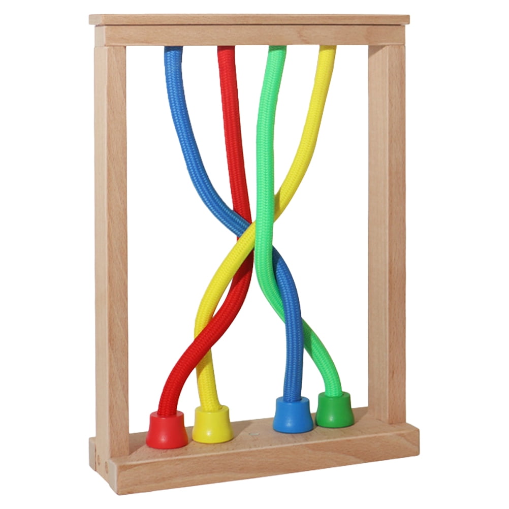 RENACLIPY Wooden Rope Puzzle Toy Colorful For Kids Daily Use 1Set 12 ...