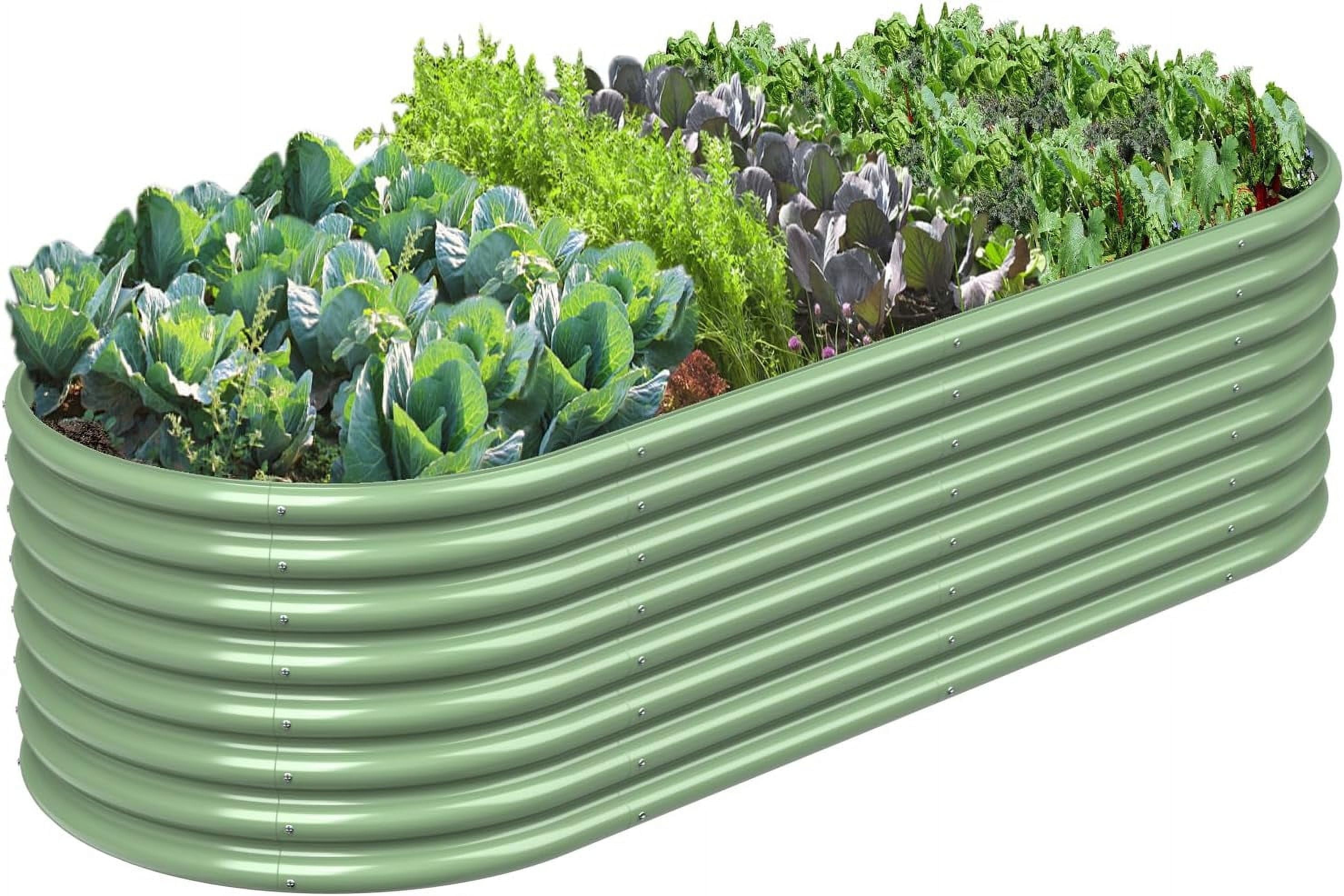 OGKBIR 6FT(L)×3FT(W)×2FT(H) Galvanized Raised Garden Bed Outdoor, Metal ...