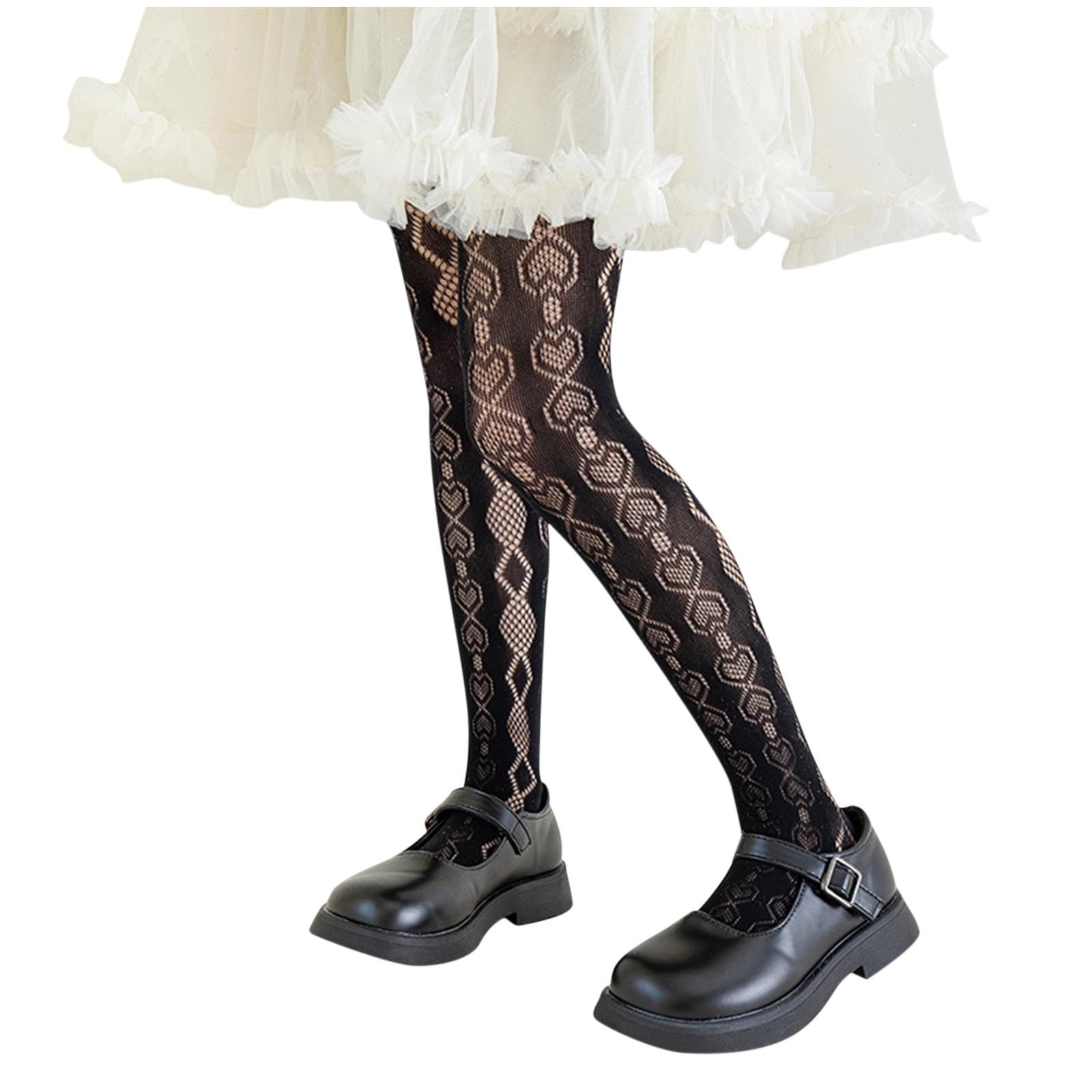 OGLCCG Girls Lace Tights Hollowed Out Mesh Kids Sheer Patterned Fishnet ...