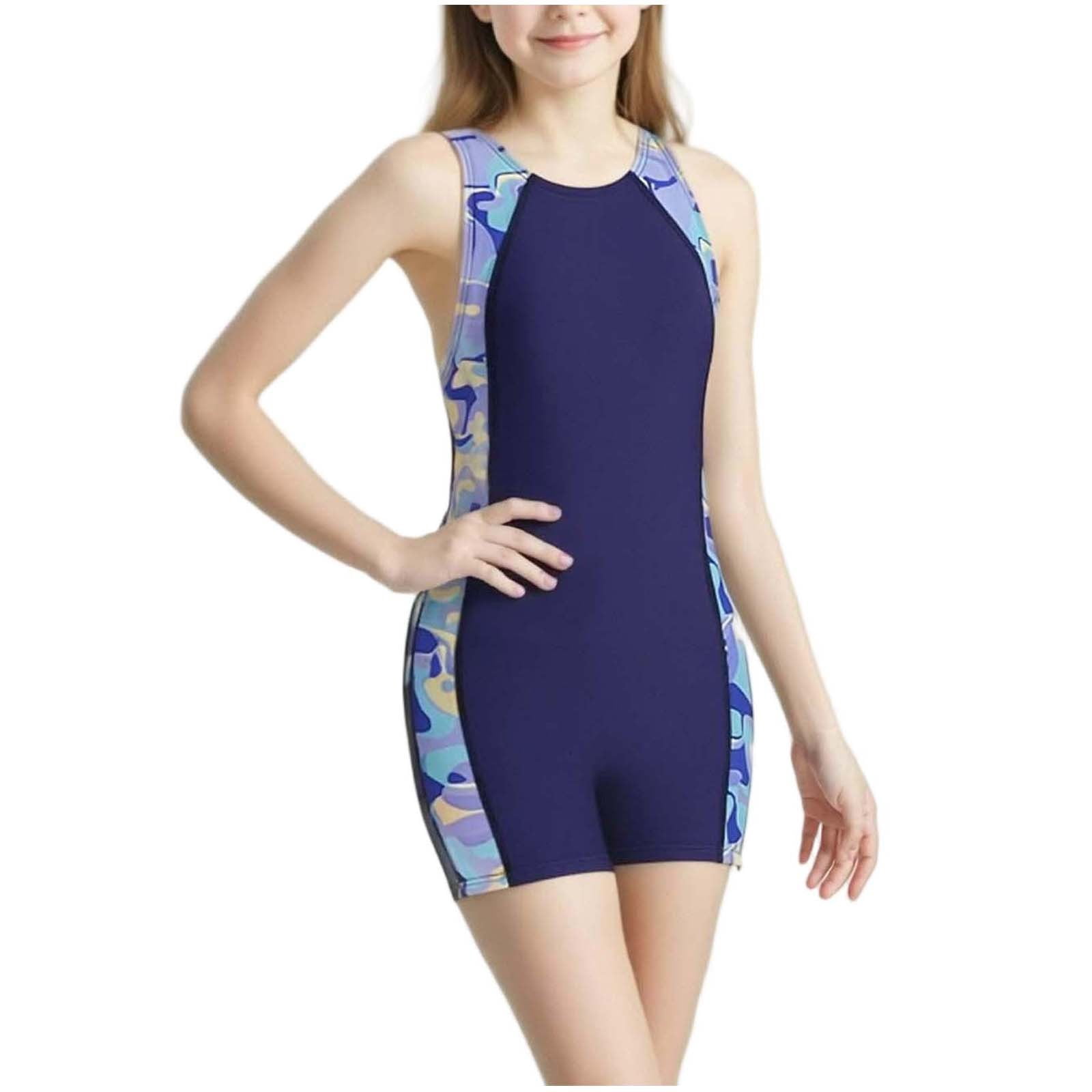 OGLCCG Girls One Piece Swimsuit Kids Sport Competitive Bathing Suit ...