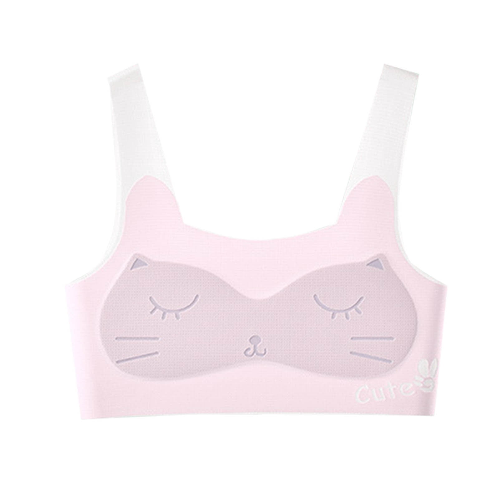 OGLCCG Girls Padded Training Bra Cute Crop Cami Sports Bras for Teens ...