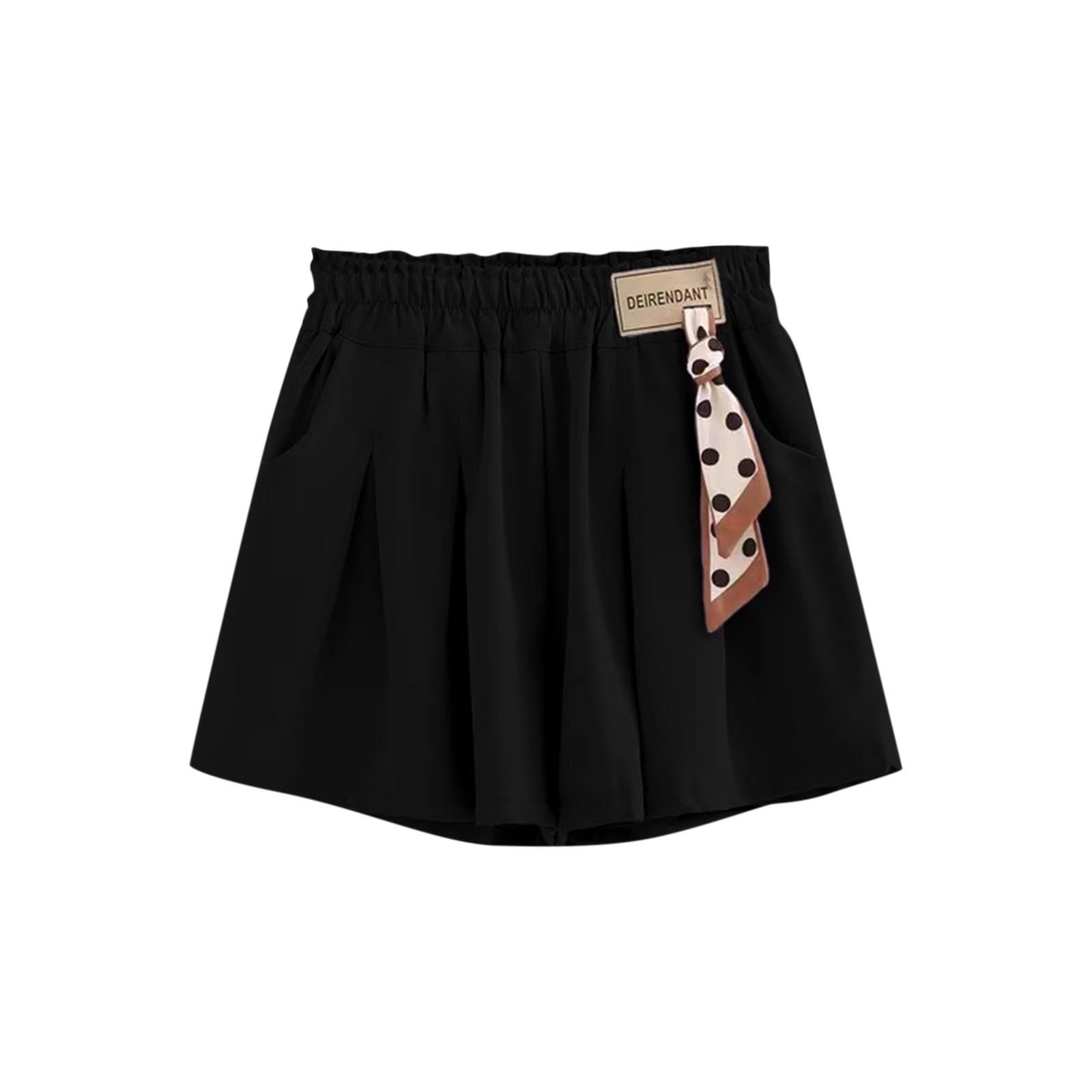 OGLCCG Girls Shorts Kids Summer Elastic Waist Wide Leg Casual Pleated ...