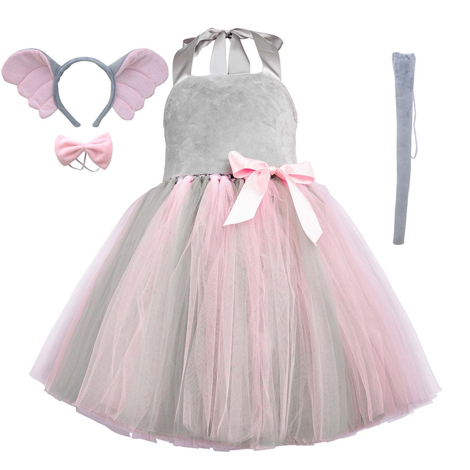 OGLCCG Halloween Animal Costumes for Girls 4PCS Ears Headband Mesh Tutu ...