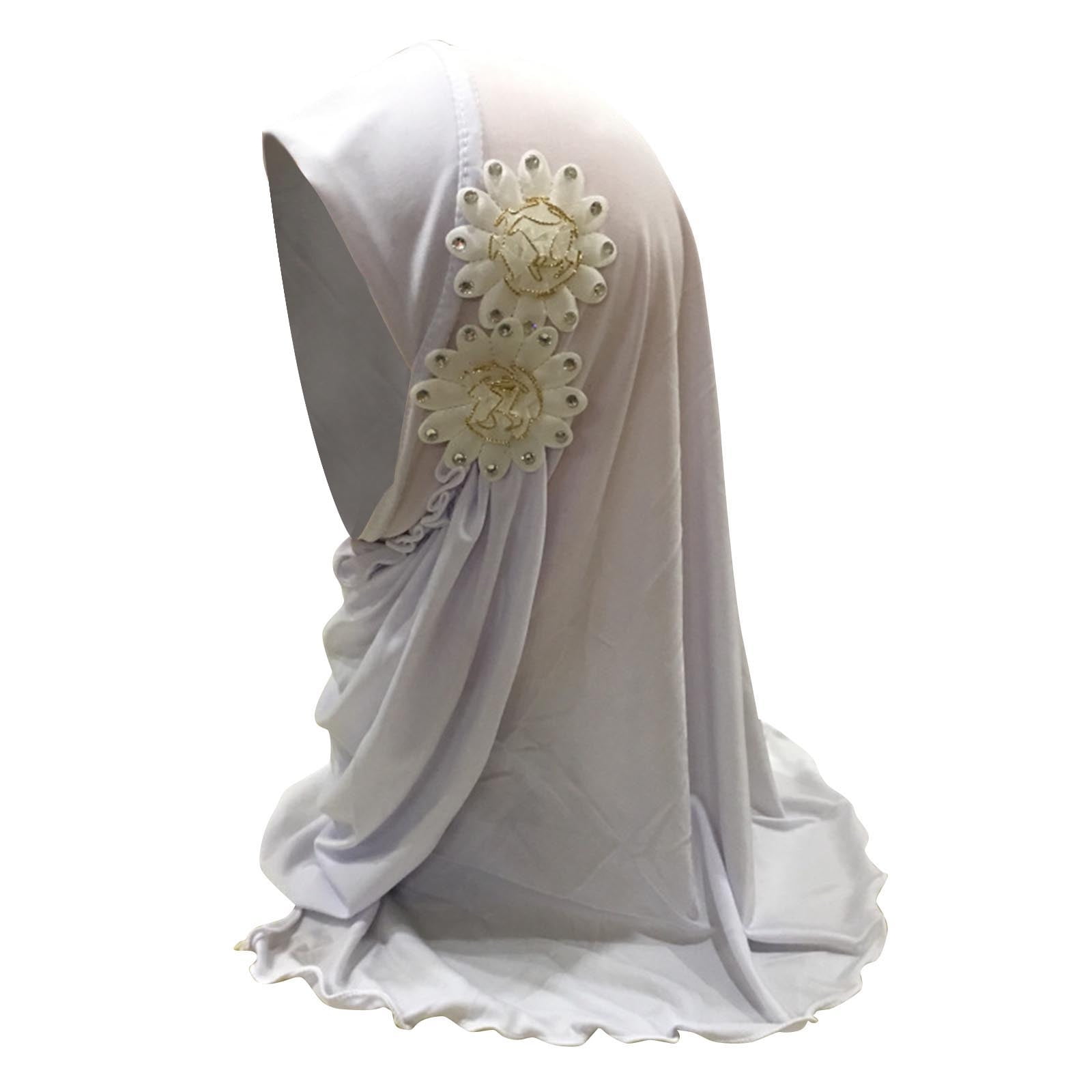 OGLCCG Kids Girls Muslim Hijab Cotton Islamic Scarf Shawls Turban with ...