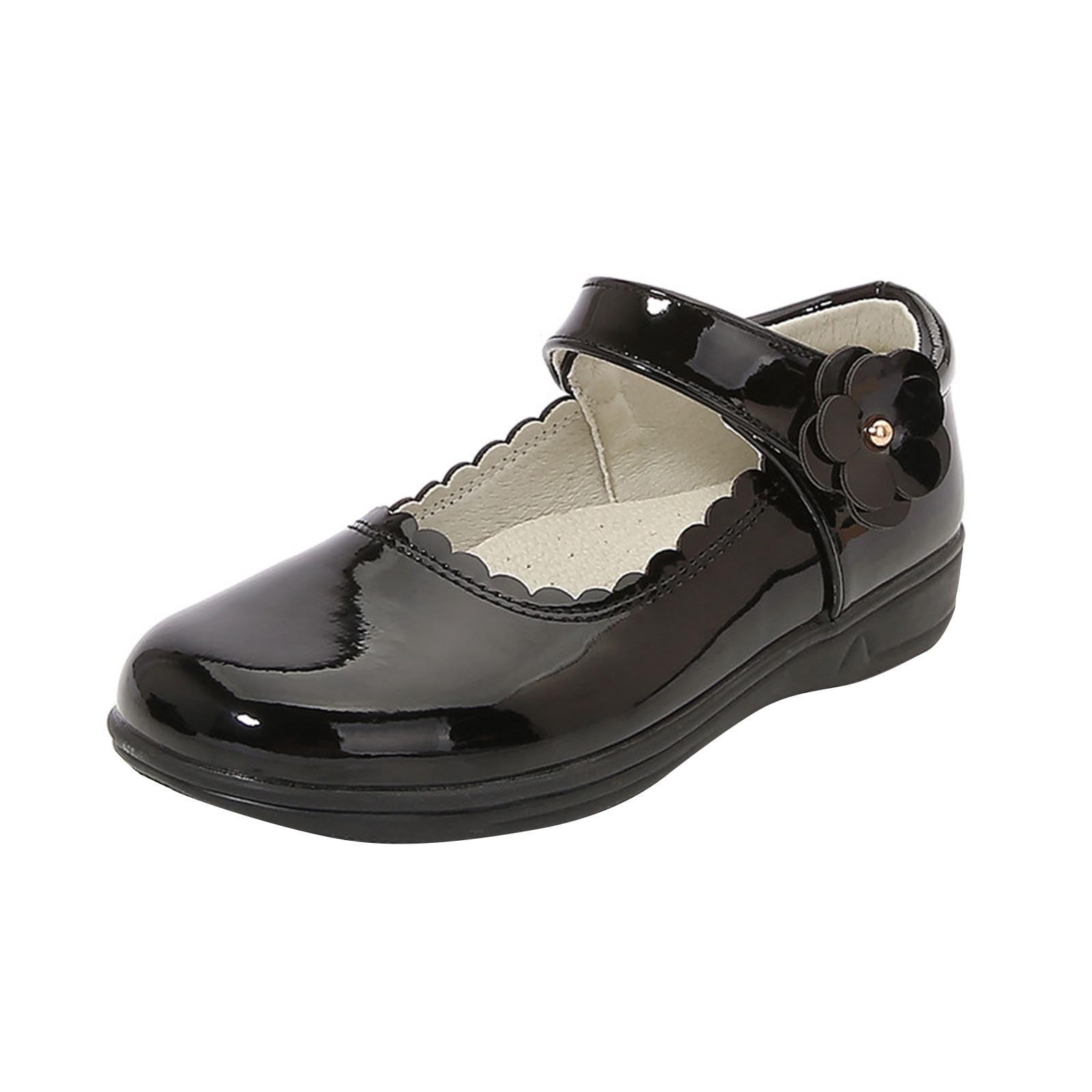 OGLCCG Little Girls Flower Dress Shoes School Uniform Mary Jane Flats Shoes Party School ...