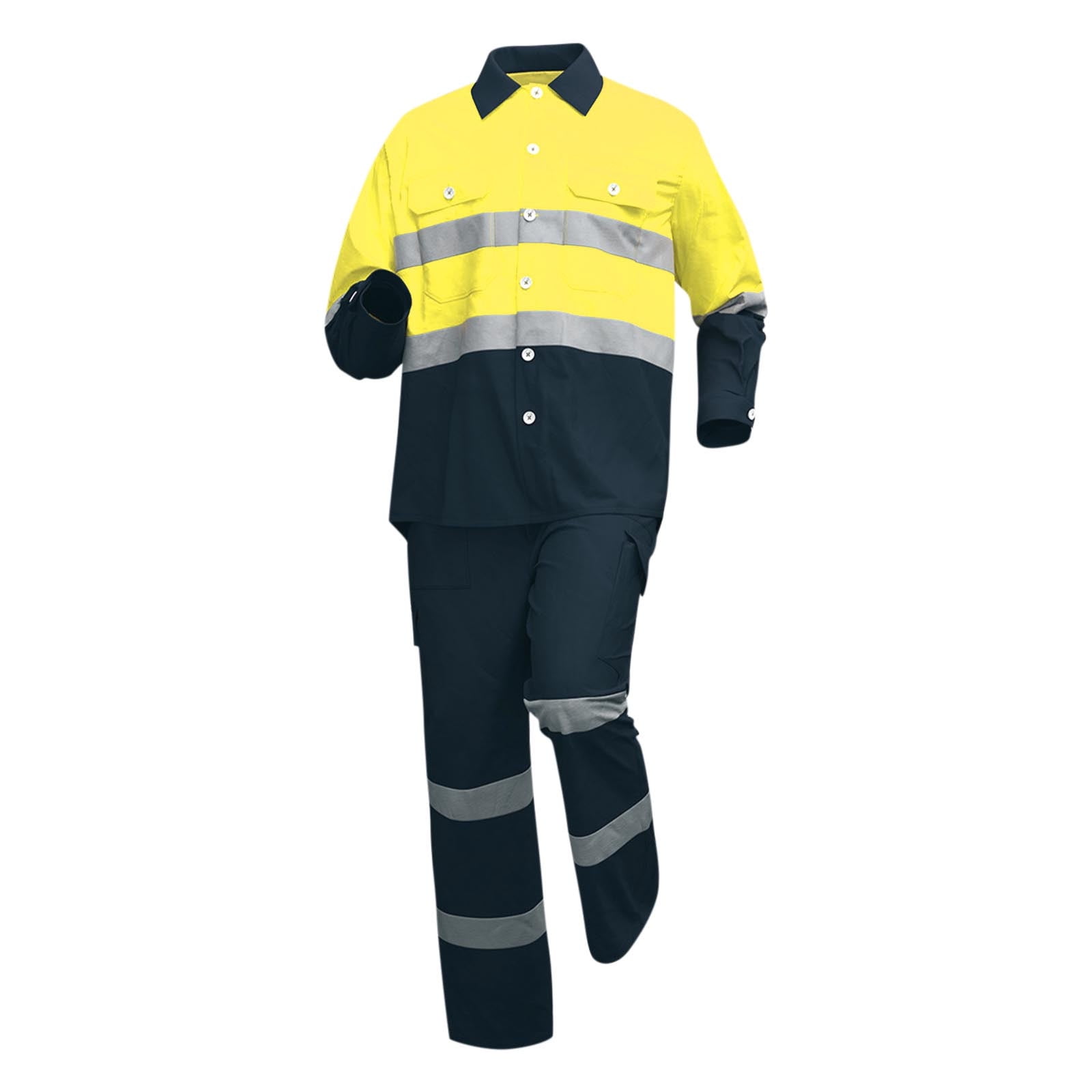 OGLCCG Men's 2 Pieces Outfits Safety Work Uniform Reflective High ...