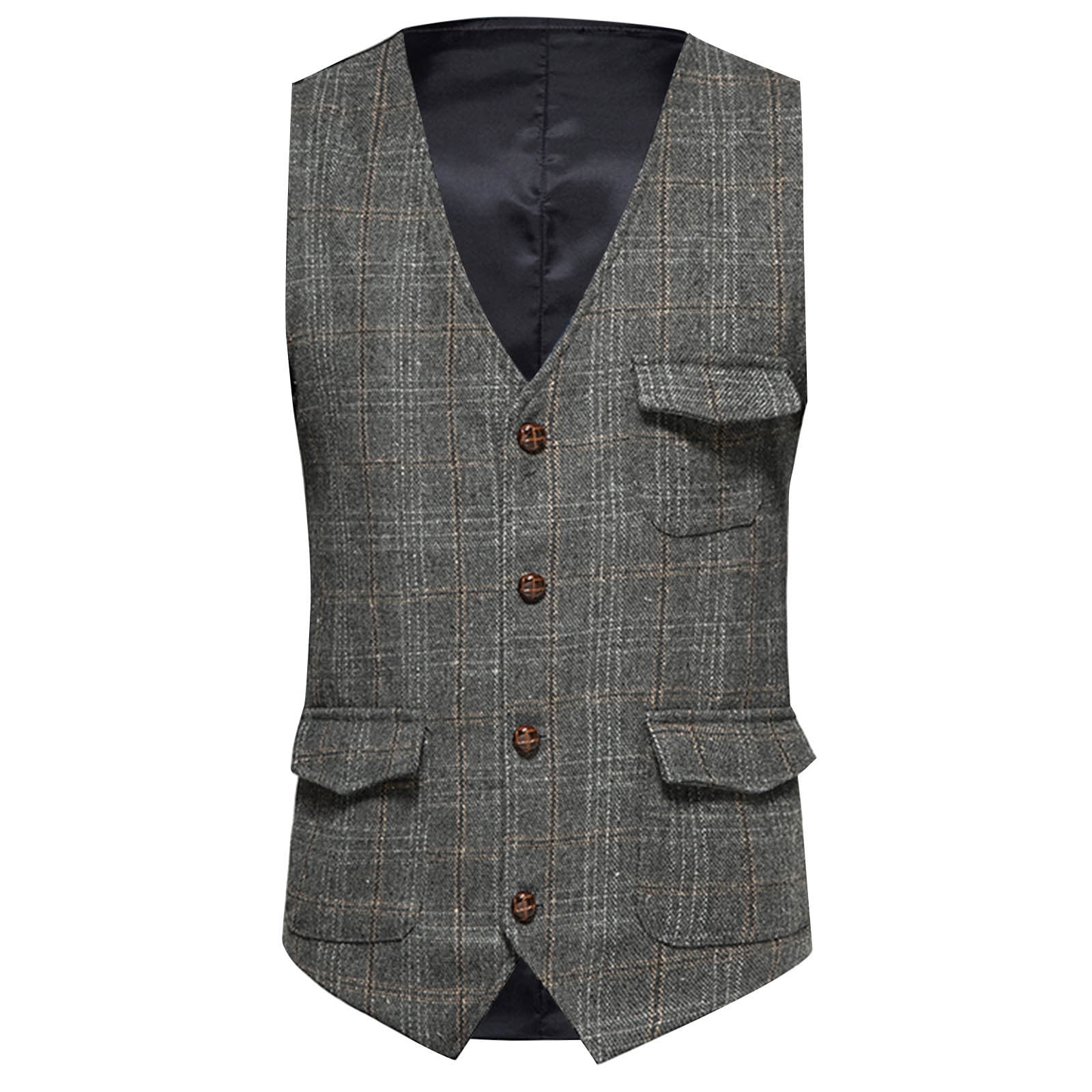 OGLCCG Men's Formal Suit Vest Premium Cotton Business Dress Waistcoat ...