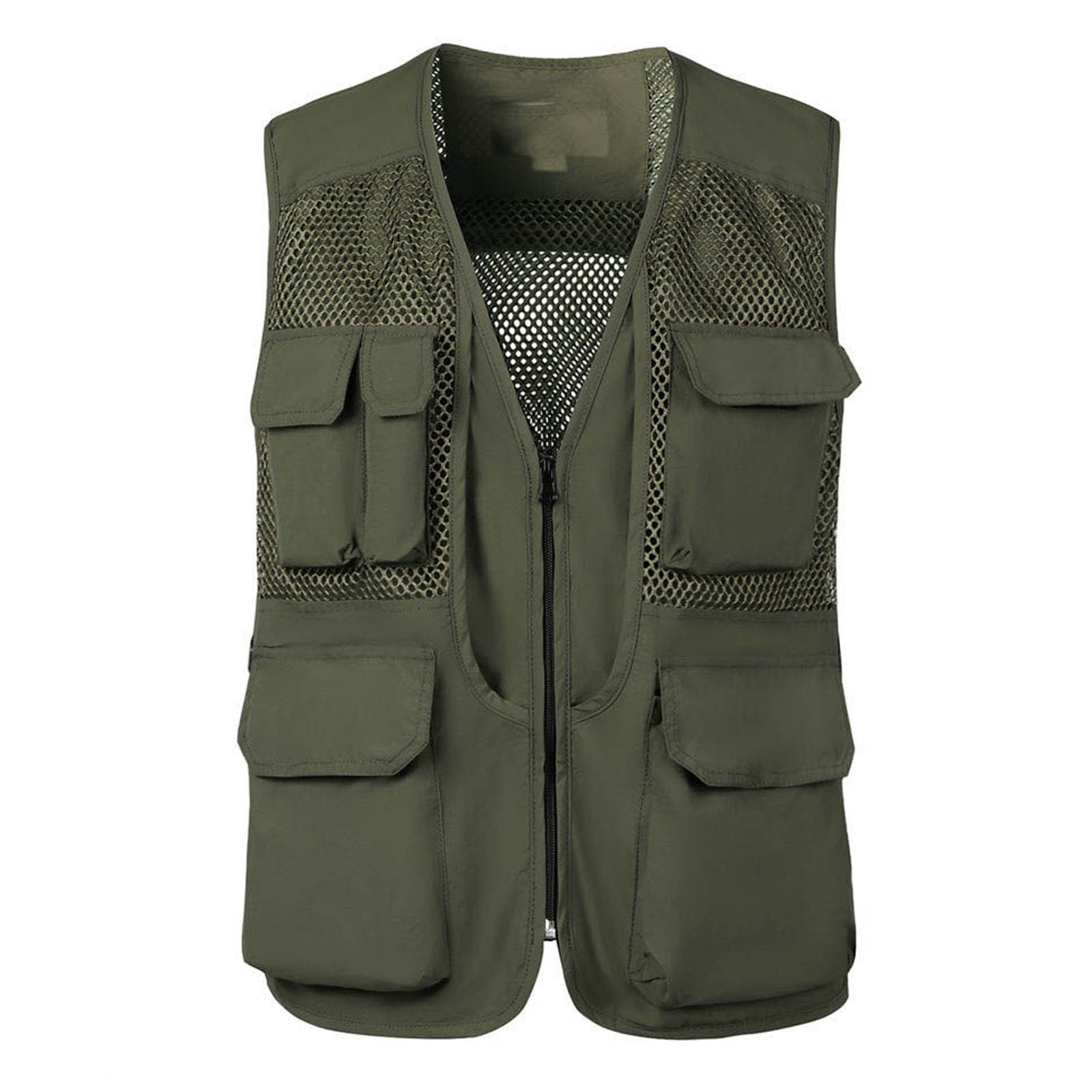 OGLCCG Men's Outdoor Work Safari Fishing Vest Quick Dry Casual ...