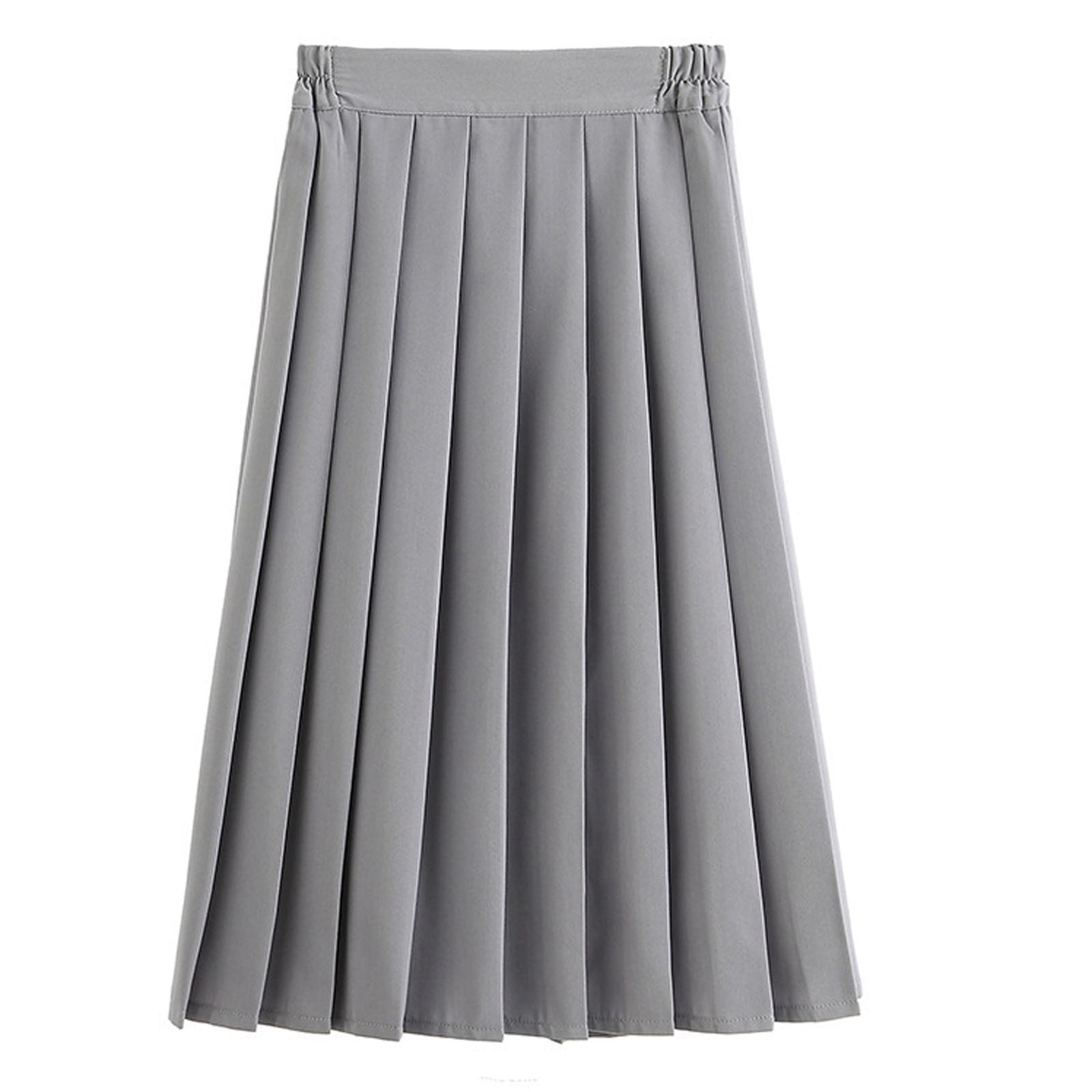 OGLCCG Teens Girls Pleated Long Skirts High Waisted A-line School ...