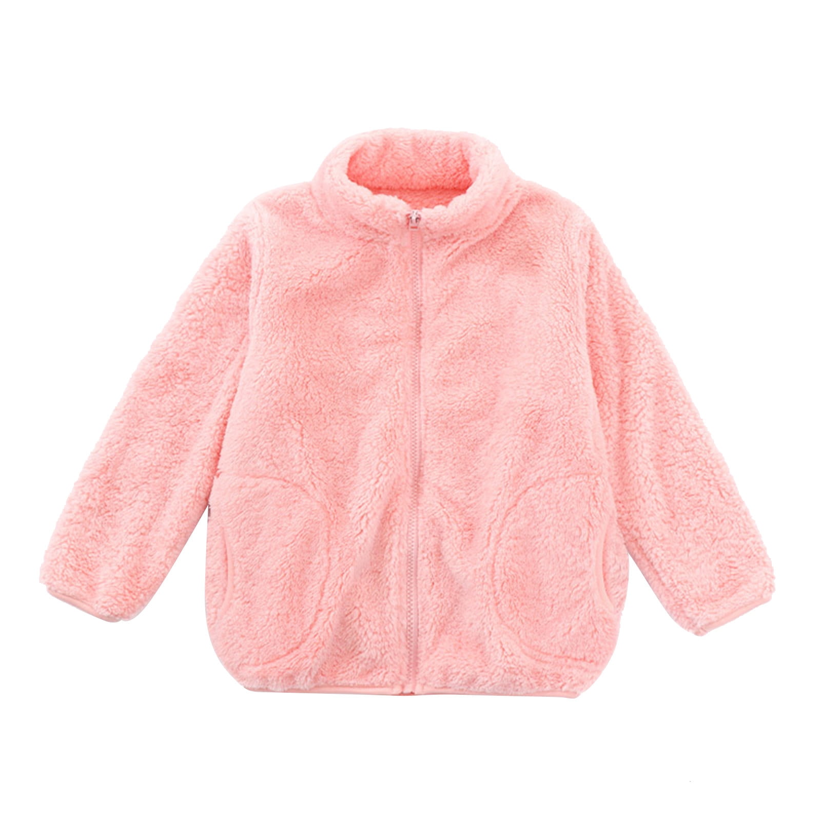 OGLCCG Toddler Kids Boys Girls Fuzzy Fleece Jackets Lightweight Fluffy Long Sleeve Coat Fall ...