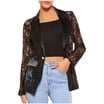 BiZtdJrK Women's Sheer Lace Jacket Blazer Elegant Lapel Neck Blazer ...