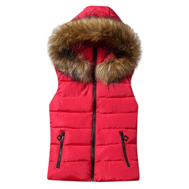 Oglccg Womens Puffer Vest Casual Thicken Qulited Hooded Vest Solid