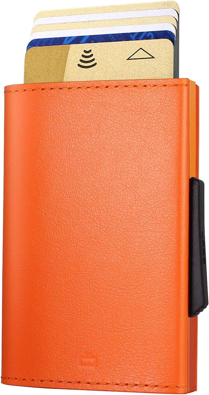 OGON Automatic Leather wallet Cascade Slim - Compact aluminum RFID ...