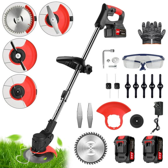 OGORI 4-in-1 Electric Weed Eater, 24V 1350W Cordless Brush Cutter ...