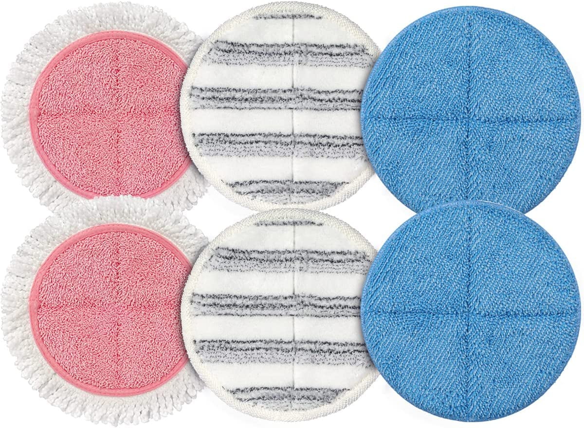 OGORI 6 Pack Replacement Electric Mop Pads, Scrubbing,Cleaning & Waxing ...