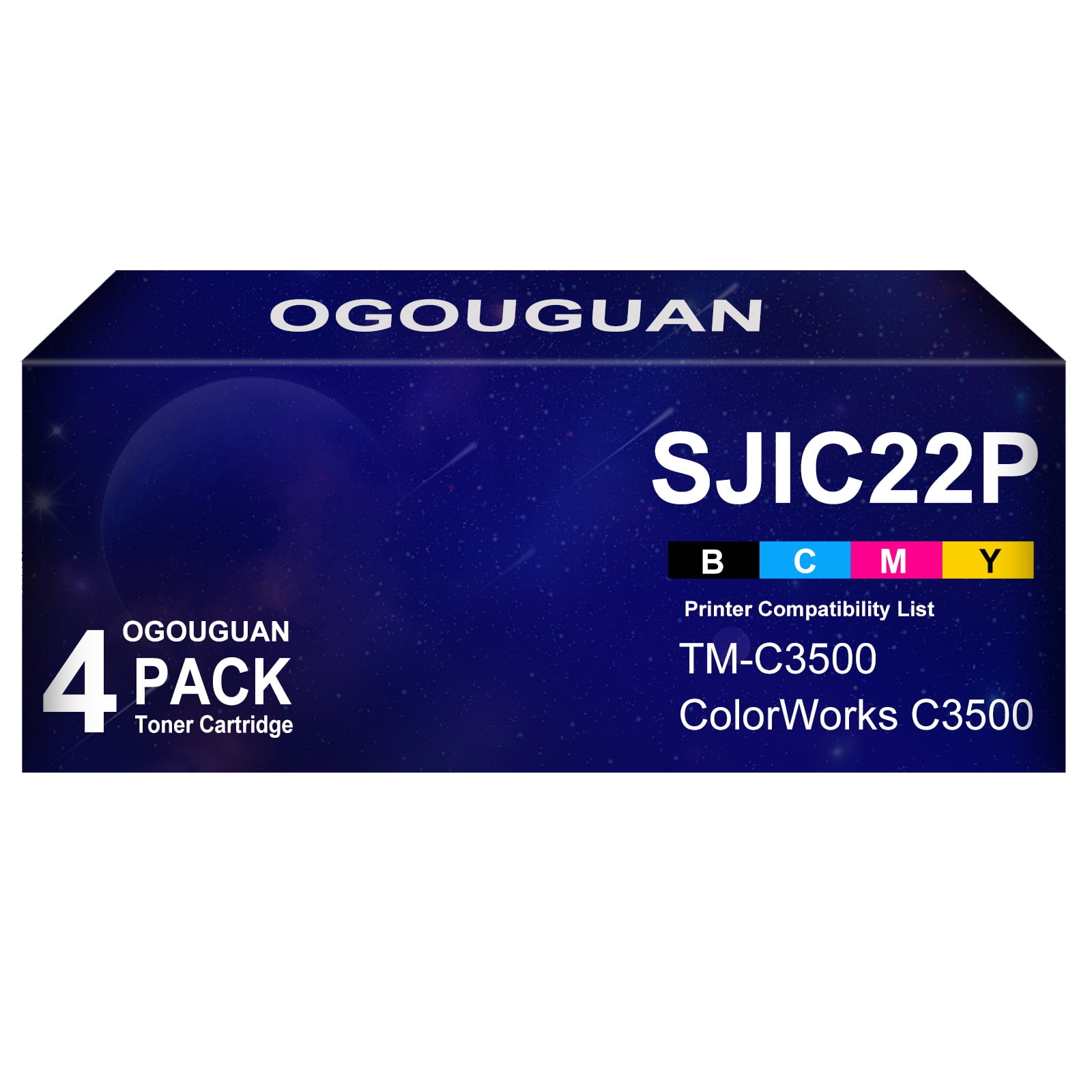 OGOUGUAN Replacement SJIC22P Ink Cartridge Kit for TM-C3500 ColorWorks ...