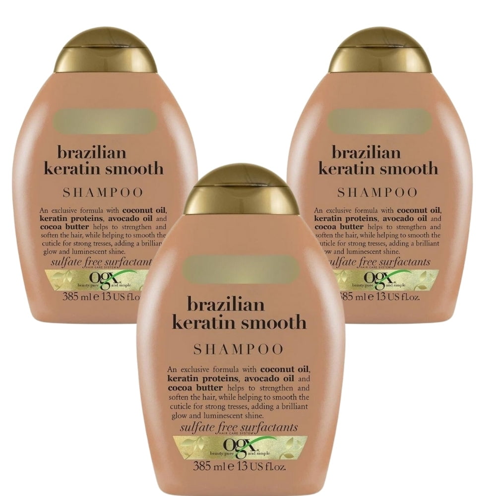 OGX Brazilian Keratin Therapy Shampoo 385 ml 3 Pack - Walmart.com