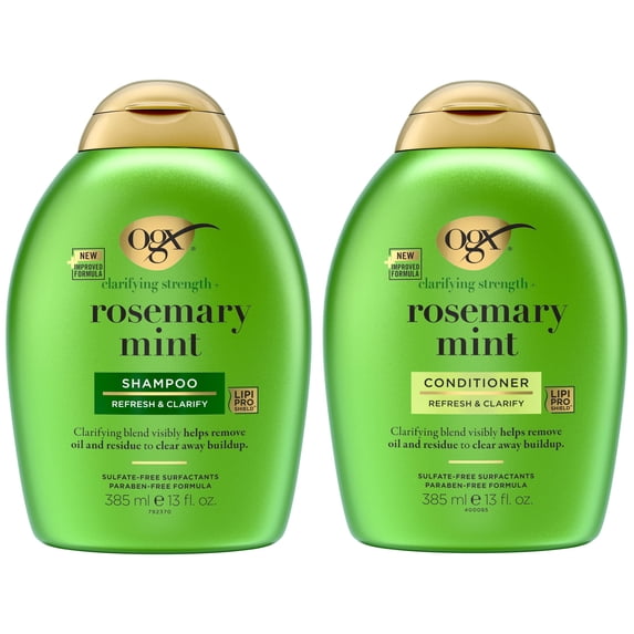 OGX Clarifying Strength + Rosemary Mint Hair Shampoo & Conditioner Set ...