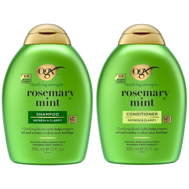 OGX Clarifying Strength + Rosemary Mint Hair Shampoo & Conditioner Set ...