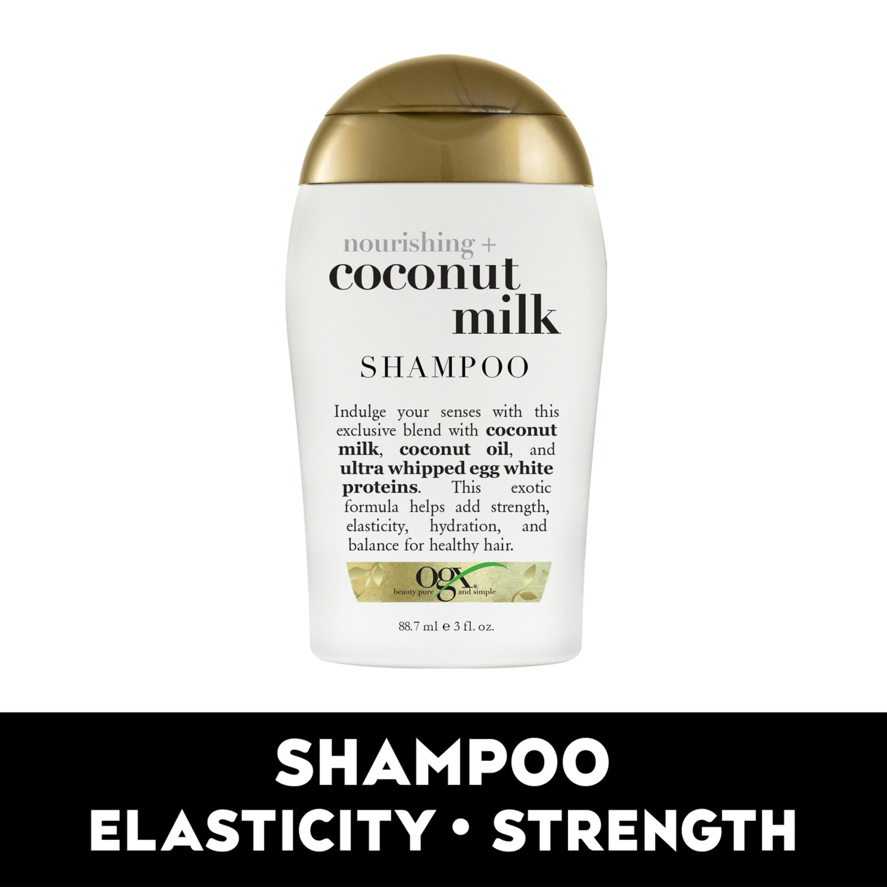 OGX Coconut Milk Nourishing Daily Shampoo, 3 fl oz, Travel Size ...