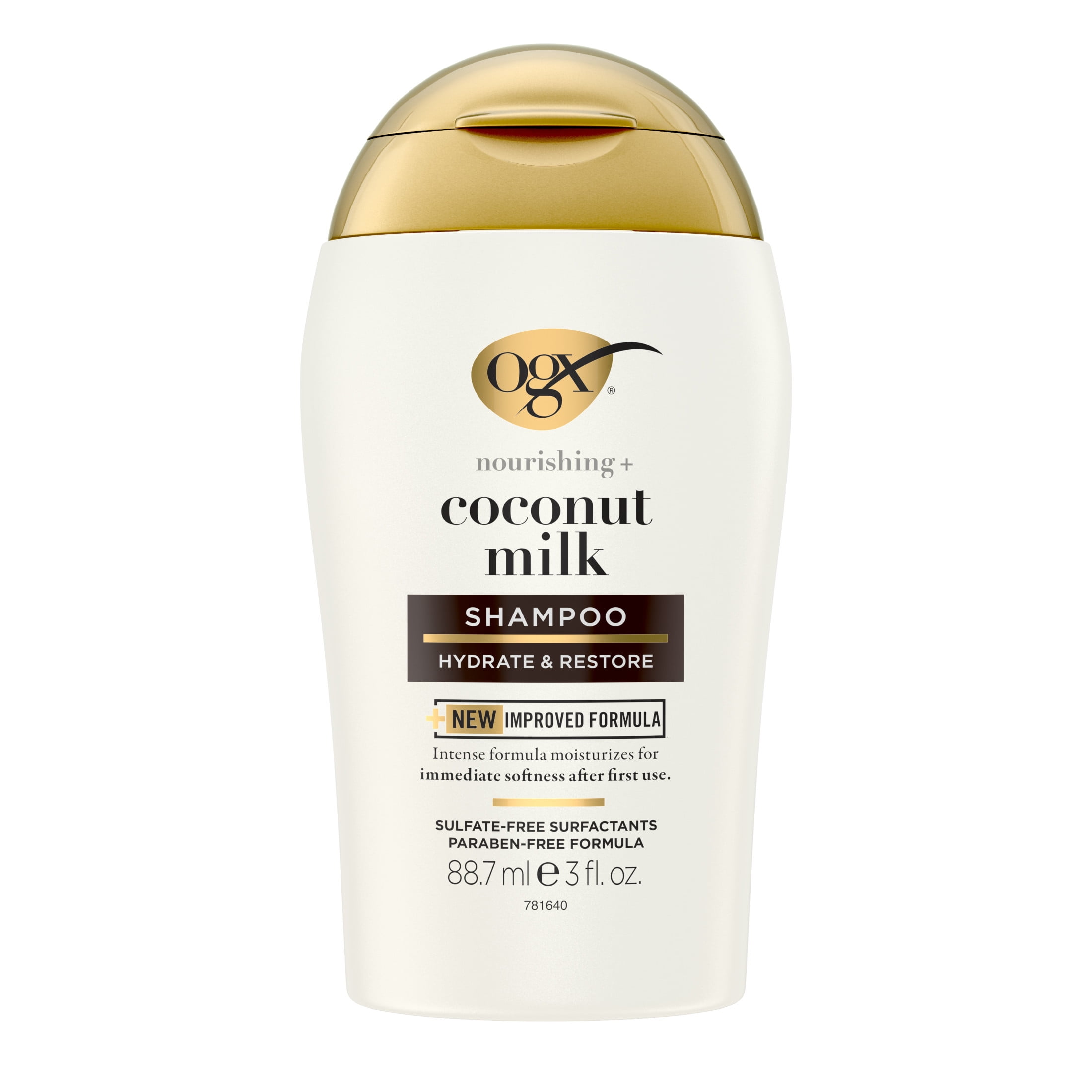 OGX Coconut Milk Nourishing Daily Shampoo, 3 fl oz, Travel Size ...