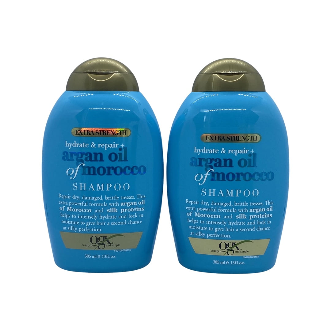 OGX Hydrate + Repair Argan Oil Extra Strength Shampoo 13 Oz (Pack of 2 ...