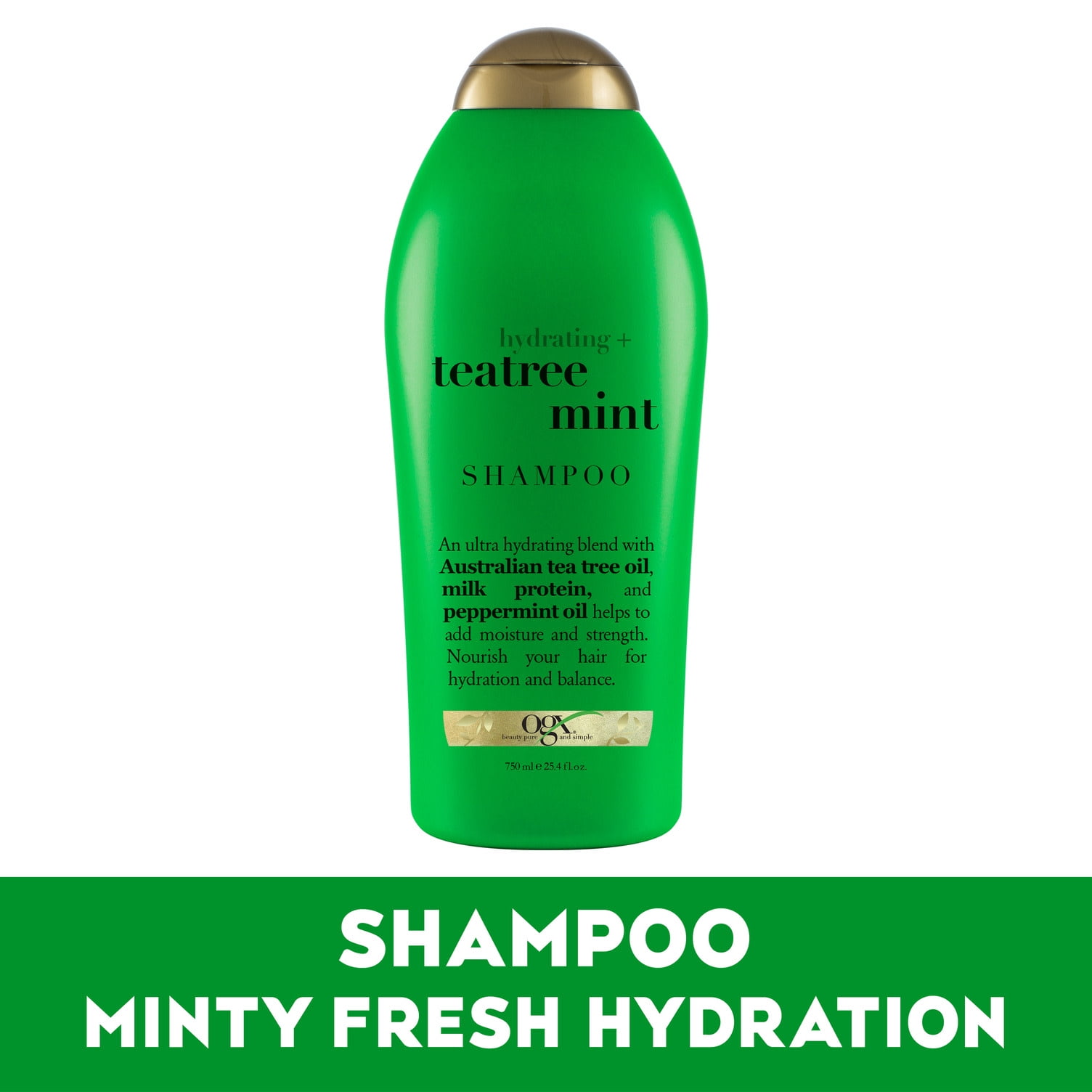 OGX Hydrating + Tea Tree Mint Shampoo with Conditioner, Sulfate ...