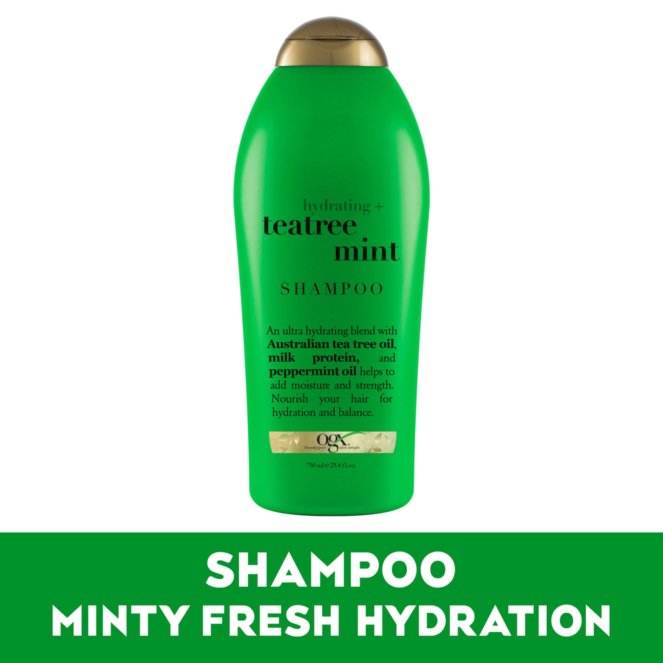 OGX Hydrating + Tea Tree Mint Nourishing & Invigorating Daily Shampoo ...