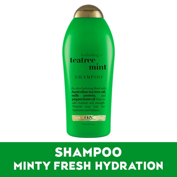 OGX Hydrating + Tea Tree Mint Nourishing & Invigorating Daily Shampoo ...