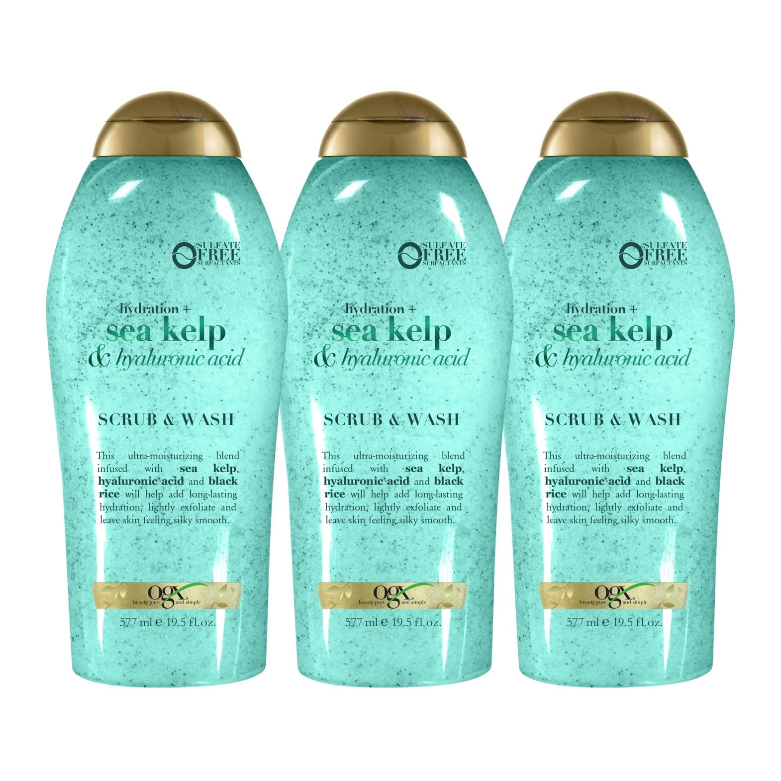 OGX Hydration + Sea Kelp & Hyaluronic Acid Sulfate-Free Lightly ...