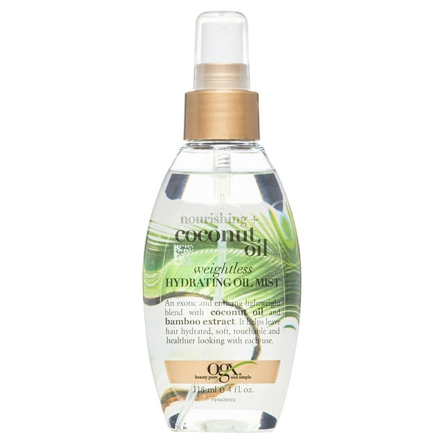 OGX Nourishing + Coconut Oil Weightless Hydrating Oil Hair Mist, Leave-In Treatment 4 fl oz ...