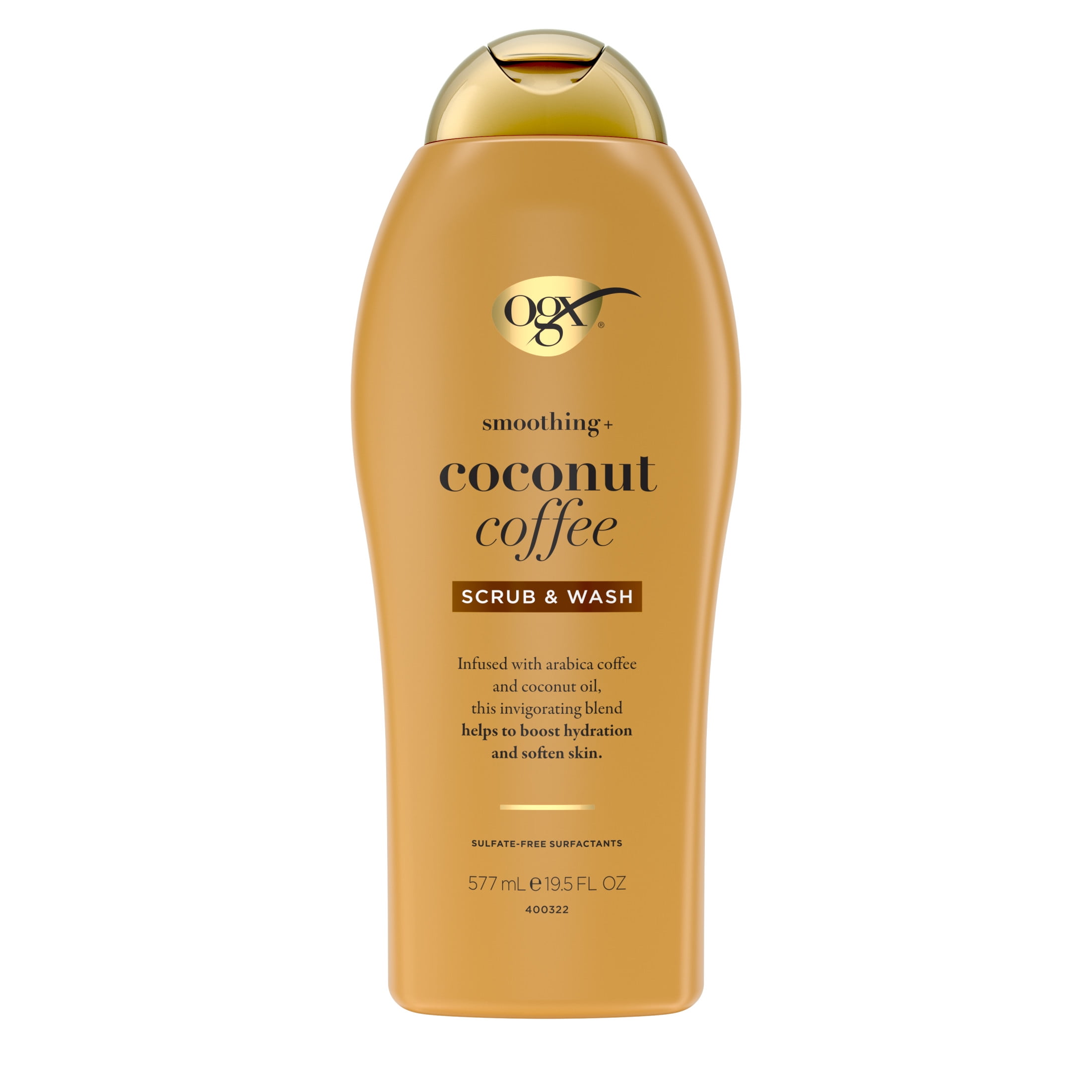 OGX Smoothing + Coconut Coffee Exfoliating Body Scrub, 19.5 Fl oz ...
