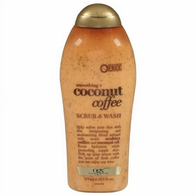 OGX Smoothing + Coconut Coffee Scrub & Wash - 19.5 fl oz - Walmart.com