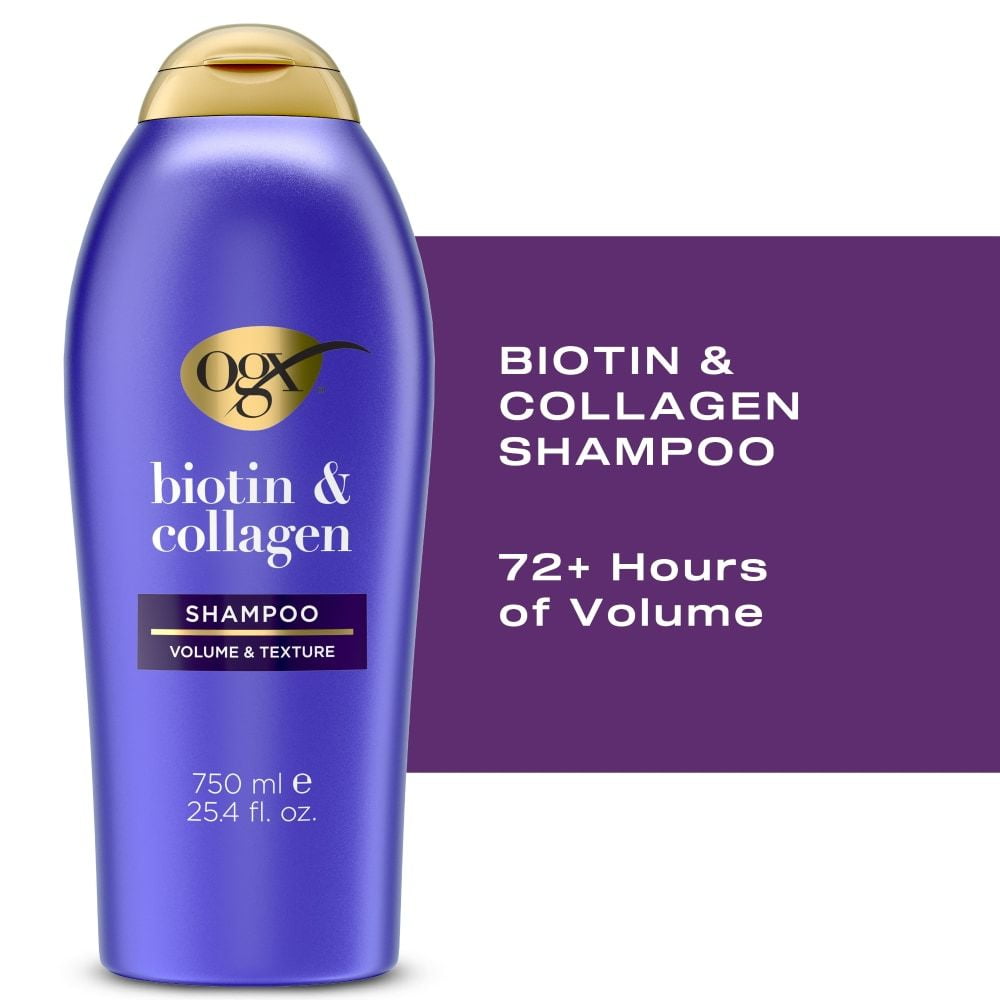 OGX Thick & Full + Biotin & Collagen Volumizing Shampoo Nutrient ...
