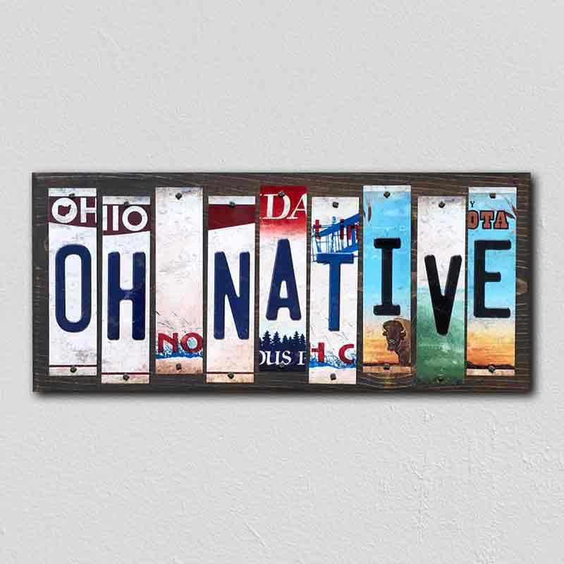 OH Native License Plate Tag Strips Novelty Wood Signs WS-536 8" x ".." Strip Sign (WS) - Walmart.com