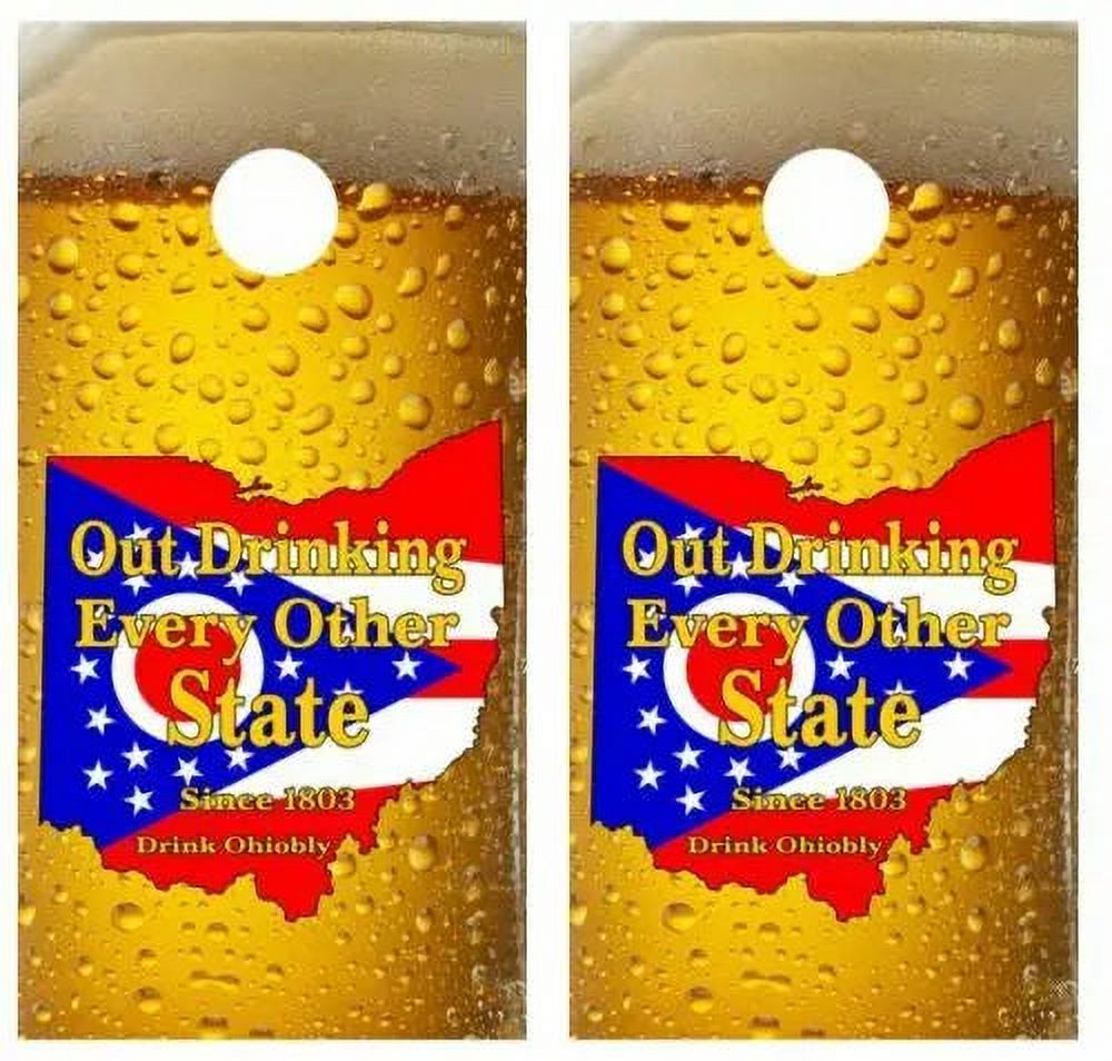 OH Out Drinking.. Cornhole Wood Board Skin Wrap - Walmart.com