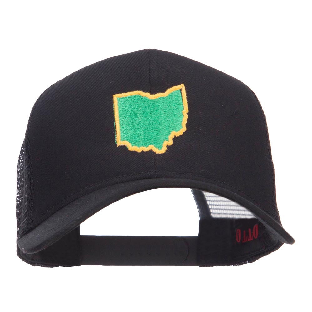OH State Map Embroidered Mesh Cap - Black OSFM - Walmart.com