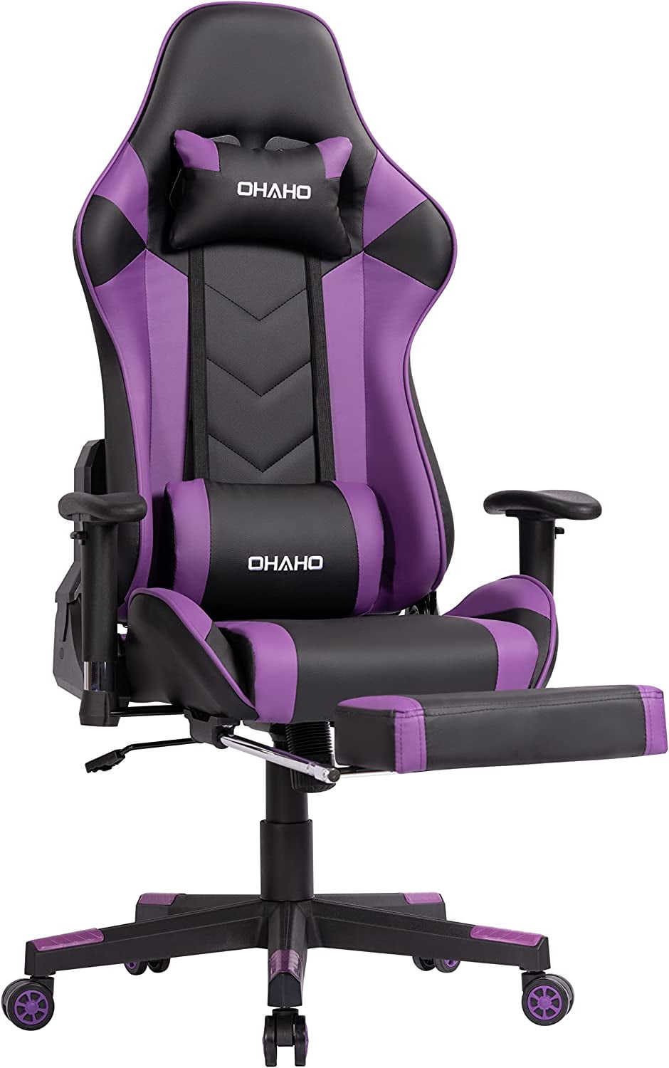 OHAHO Gaming Chair Racing Style Office Chair Adjustable Massage Lumbar ...